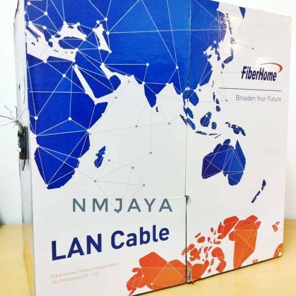 Kabel Lan UTP Cat5E Fiberhome Full Tembaga White 24AWG PVC 305meter ...