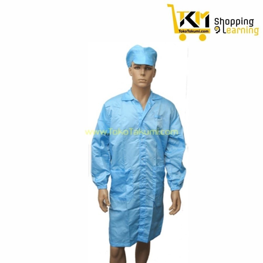 Baju Antistatik Jas Lab / ESD Smock – Blue – XL – trademall.id