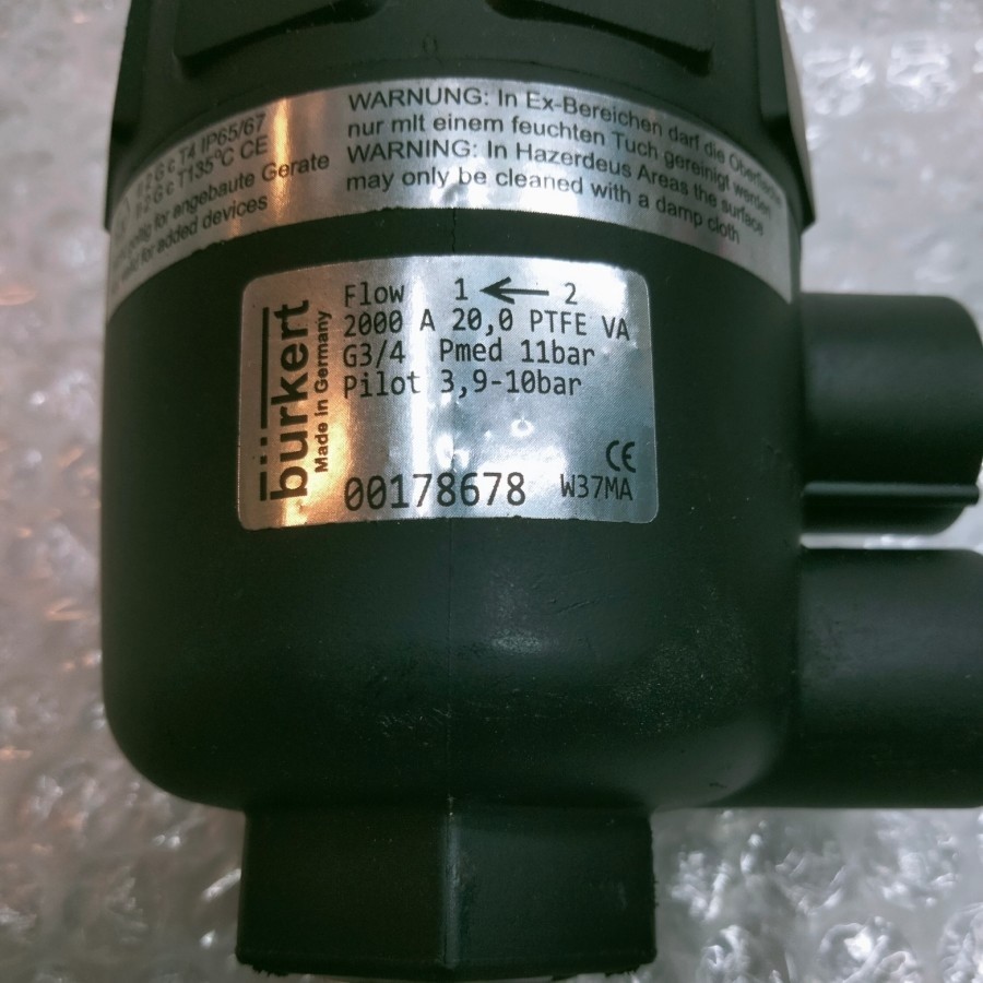 angle valve BURKERT 2000 A 25.0 PTFE VA – trademall.id