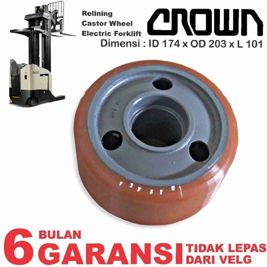Castor Wheel Crown Electric Forklift – Cokelat – trademall.id