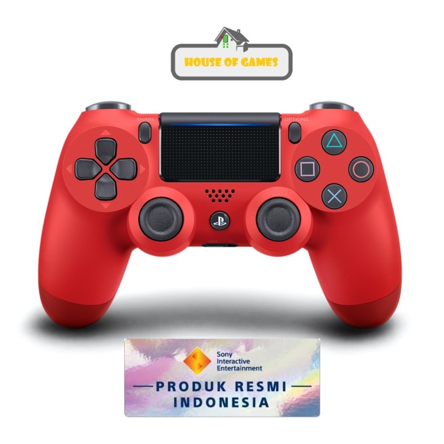 PS4 DualShock 4 Wireless Stick Controller Original warna merah/red ...