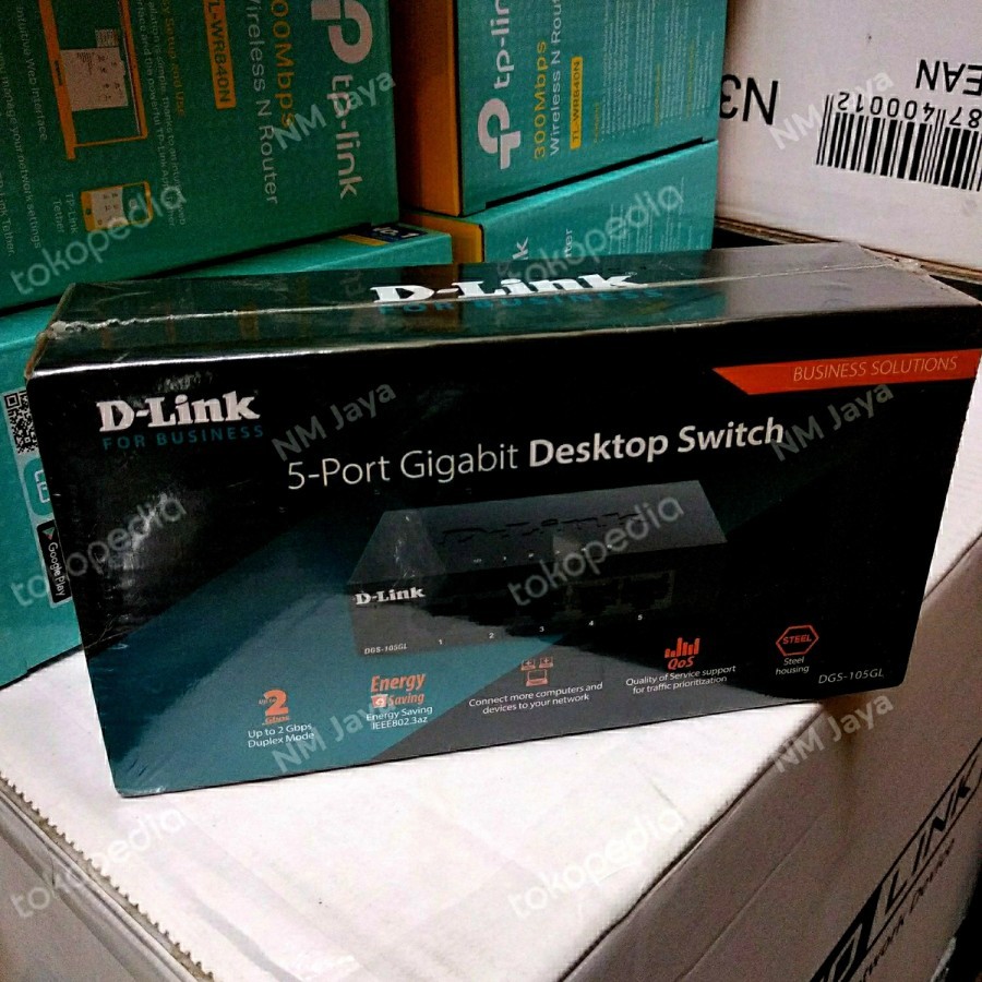 Desktop switch hub 5 port DGS 105GL D Link up to 2Gbps – trademall.id