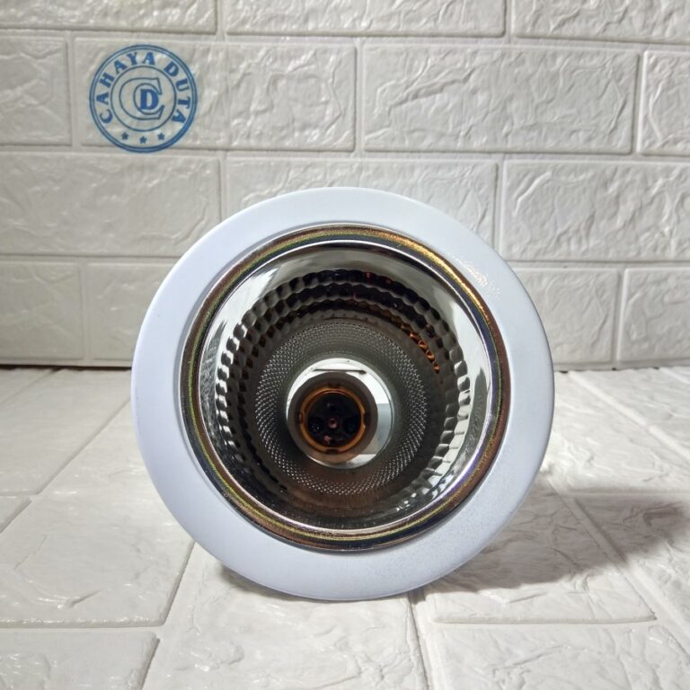 Kap Fitting Lampu Downlight 4 inch (2 kaki) – Putih