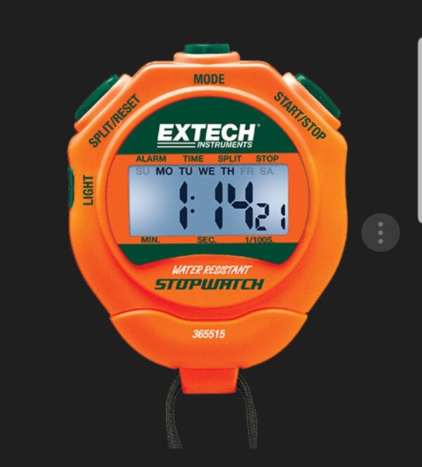 Stopwatch/Clock with Backlit Display : Extech 365515 – trademall.id