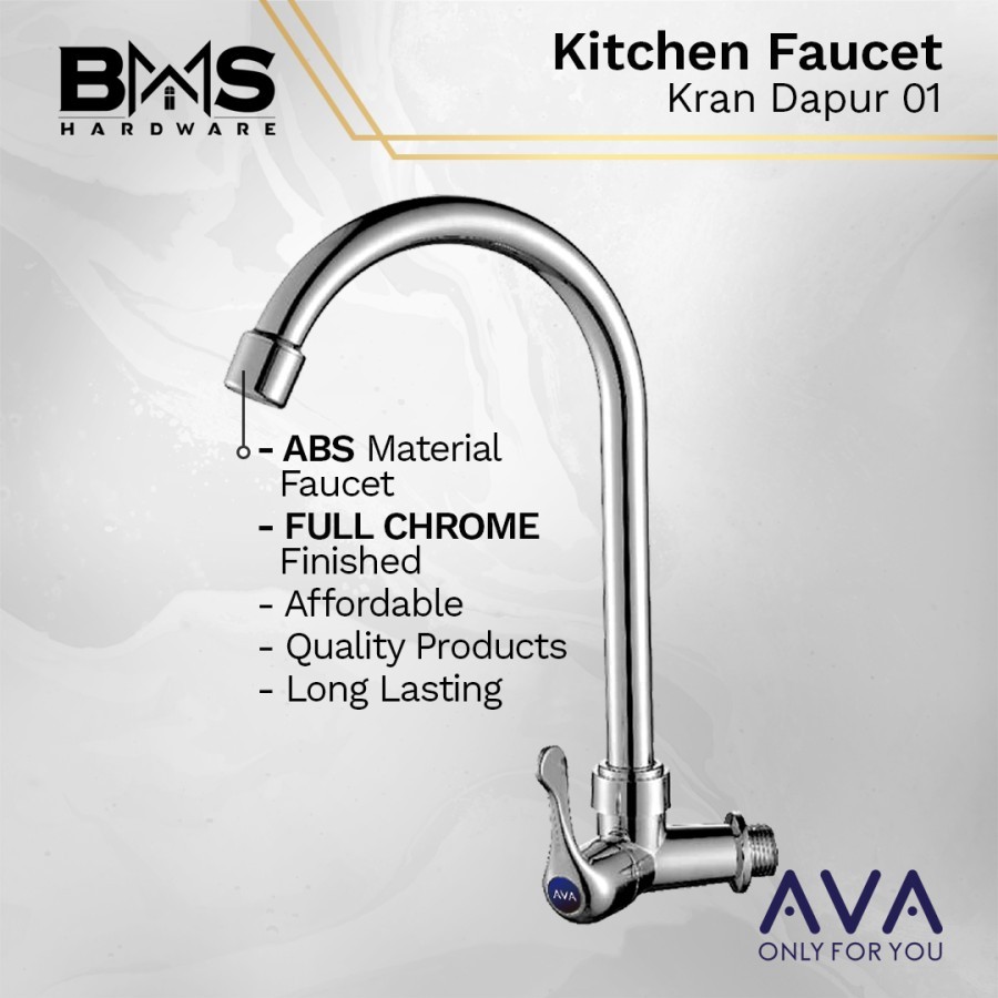 AVA Kran Dapur – Plastik ABS Keran Angsa / Kitchen Faucet 01 – trademall.id